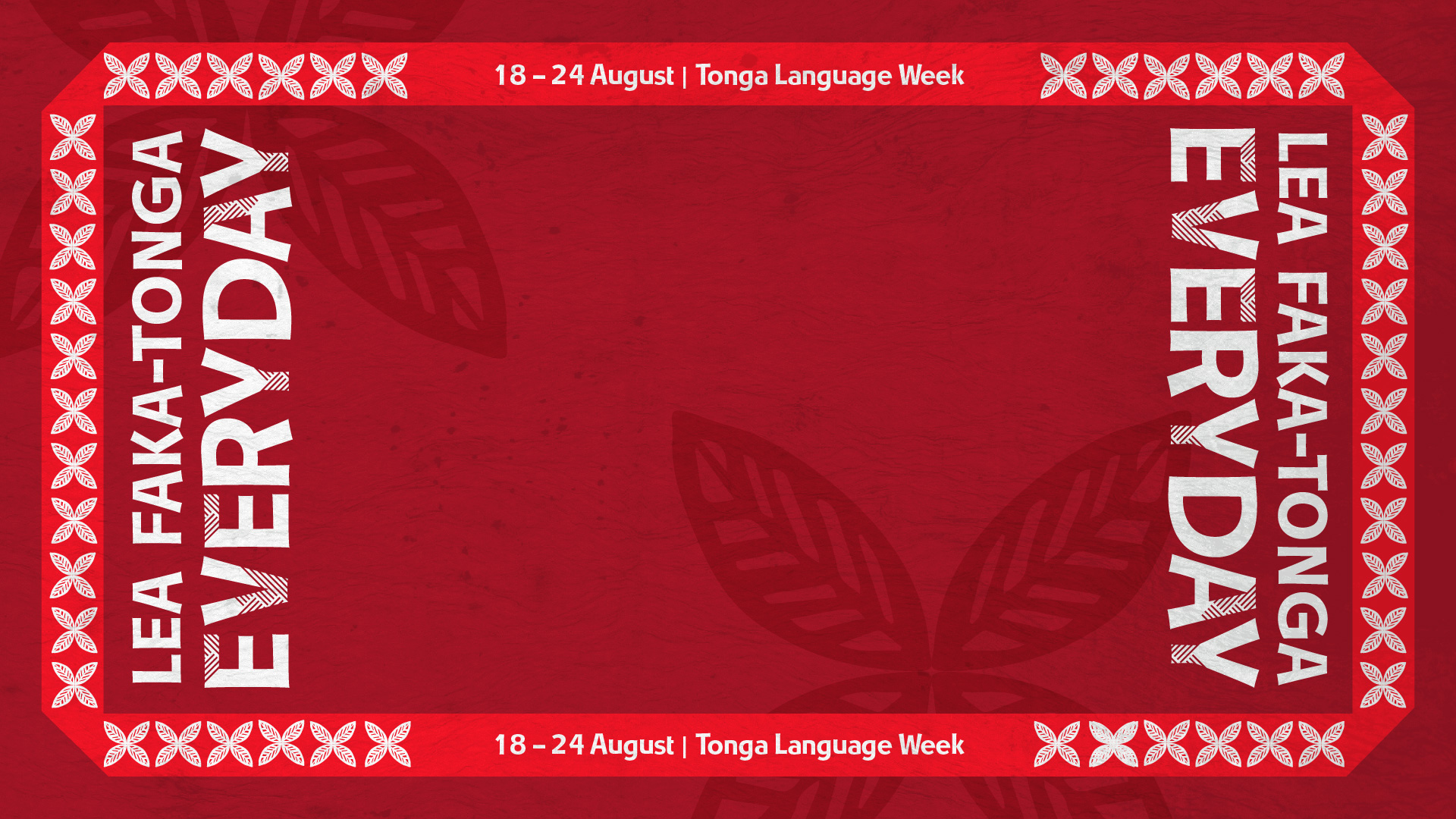 Tonga Language Week 18 - 24 August | The Portal